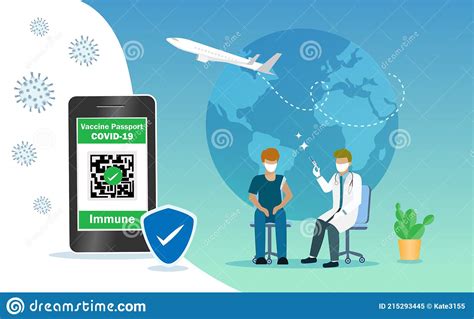 Covid 19 Vaccine Passport On Smartphone With Qr Code Immune Certified