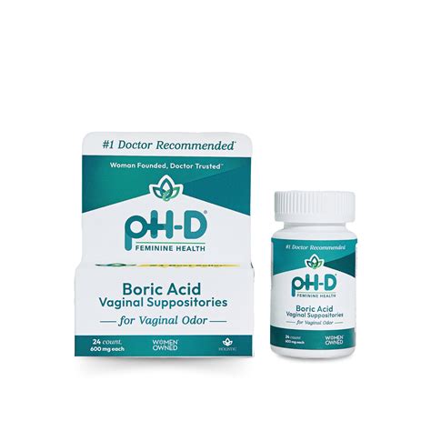Boric Acid Vaginal Suppositories Ph D Feminine Health