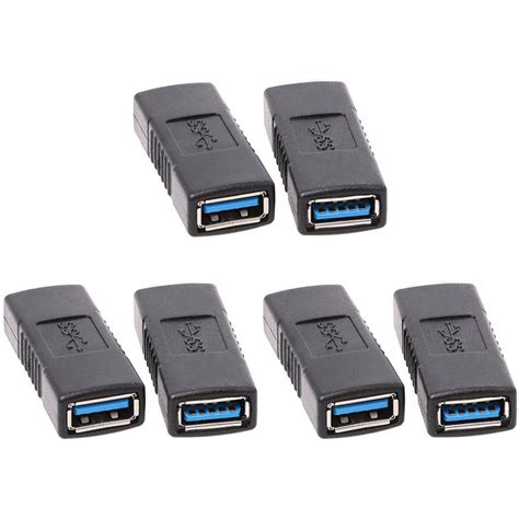 6Pcs Usb 3 0 Type A Female To Female Adapter Coupler Gender Changer Connector Walmart Com