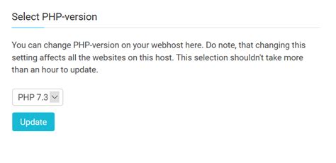 Updating Php Version