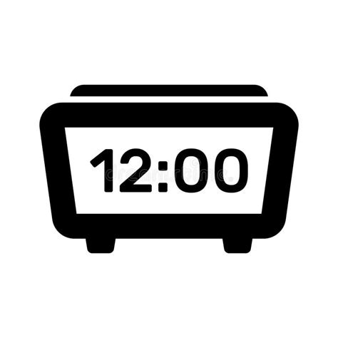 A Stylish Table Clock Icon Ideal For Indicating Timekeeping And Scheduling Functions Stock