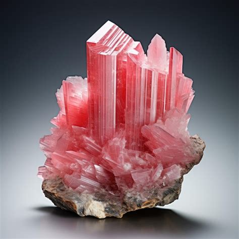 Premium Ai Image Rhodochrosite Mineral Specimen