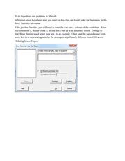 T Tests In Minitab To Do Hypothesis Test Problems In Minitab In Minitab Most Hypothesis Tests