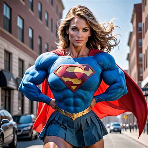 Huge Muscle Girl Muscular Supergirl Massive Muscles Bodyb By Viyu