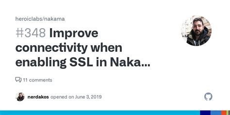 improve connectivity when enabling ssl in nakama for development