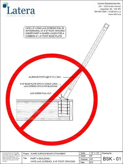 Latera Engineering Inc Railing Guardrail Attachment Methods Latera Engineering Inc