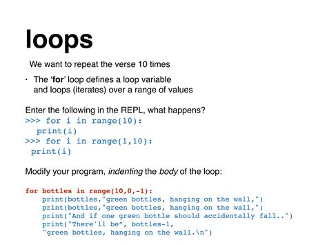 Coding With Counting Songs Ten Green Bottles” In Python Pdf