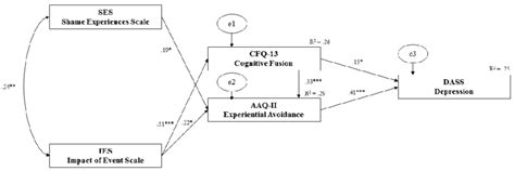 Final Mediational Model Standardized Path Coefficients Among Variables