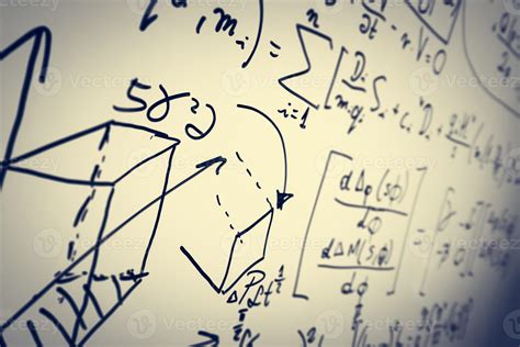 Complex Math Formulas On Whiteboard Mathematics And Science With