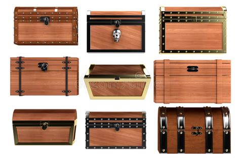 3d Render Of Chests Stock Illustration Illustration Of Render 37184509