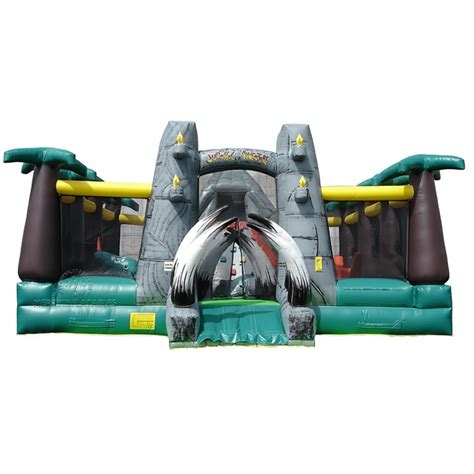 Jurassic Adventure Park Inflatable Playground Obstacle Park Funcity Factory Customized