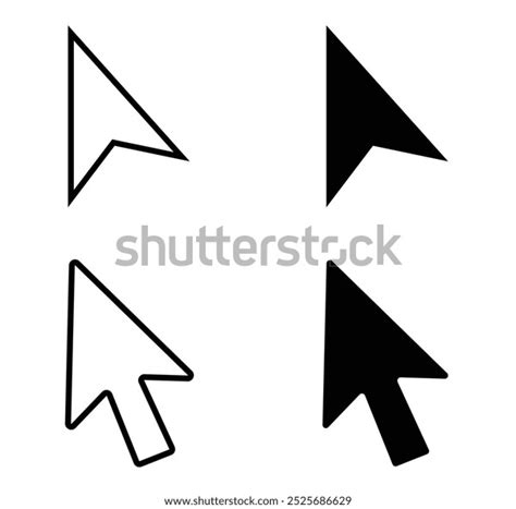 Cursor Click App Arrow Art Black Stock Vector Royalty Free 2525686629