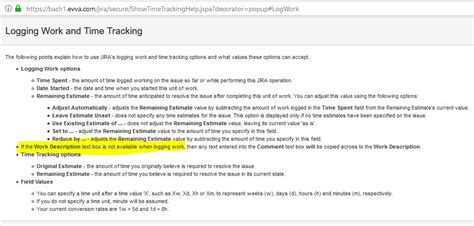 Logging Work Connected To Comments