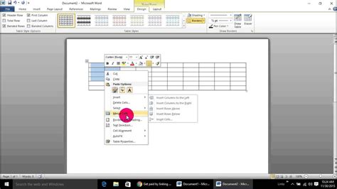 How To Merged Table Cells In Microsoft Word Youtube