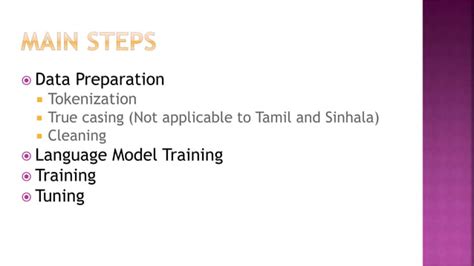 Moses Statistical Machine Translation Tool PPT