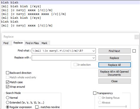 deleting multiple separate lines in notepad super user