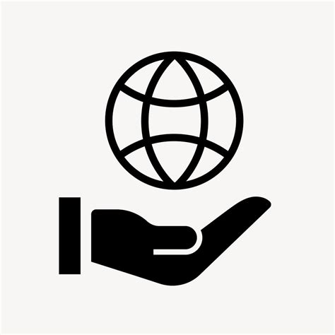 Hand Presenting Globe Icon Simple Free Icons Rawpixel