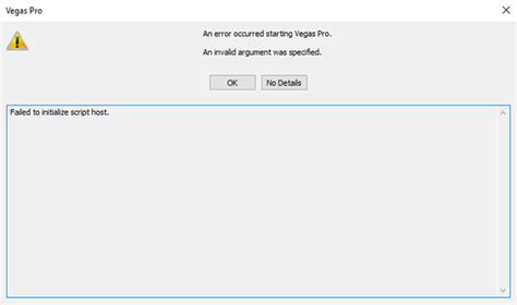 Failed To Initialize Script Host Rvegaspro
