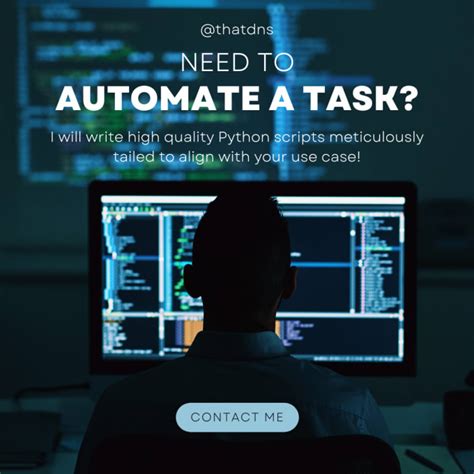 Write Python Scripts For Automation Data Analysis And More By Thatdns