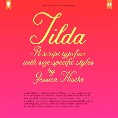 Typewolf → Tilda Script Typeface Typography Inspiration Jessica Hische