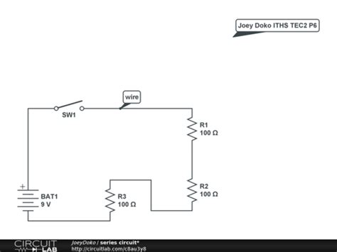 Series Circuit CircuitLab