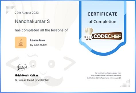 Nandhakumar S On Linkedin Codechef Javaprogramming