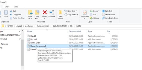 rhinocommon nuget package inconsistent versioning grasshopper