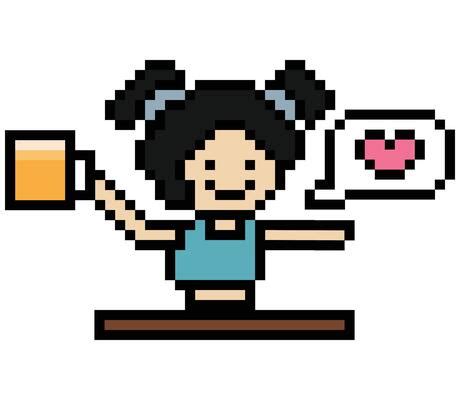 Bit Girl Vector Art Icons And Graphics For Free Download