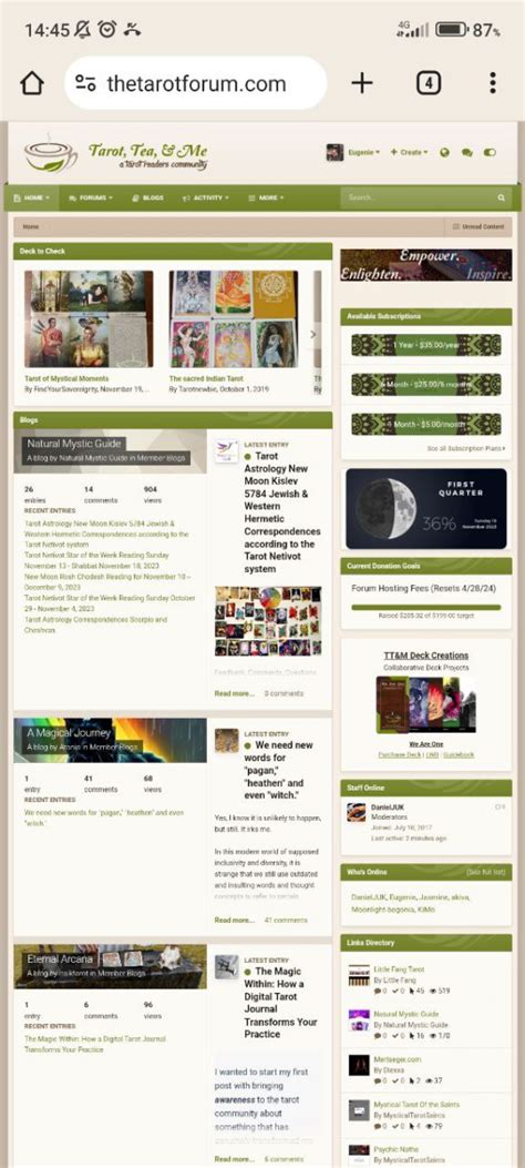 Mobile Version Problem Technical Forum Assistance Tarot Tea Me