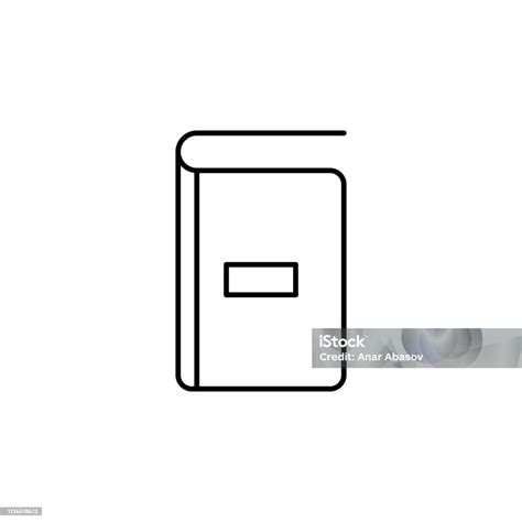 책 아이콘입니다 모바일 개념 및 웹 응용 프로그램에 대 한 학교 아이콘의 요소입니다 얇은 선 책 아이콘 웹 및 모바일에 사용할 수 있습니다 검은색에 대한 스톡 벡터 아트 및
