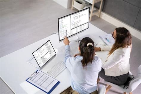 Programmer Woman Wearing Hijab Working Stock Image Image Of Lady Engineer 254039815