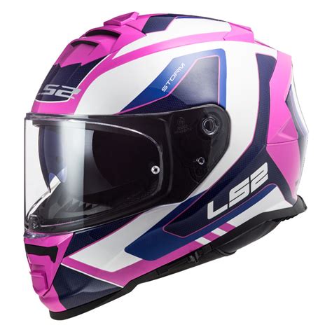 Ls2 Storm Ii Techy Bco Rosa Ff800 Cascos Cerrados
