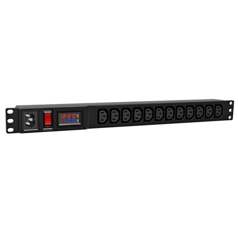 12 X C13 C14 Inlet 1u Horizontal Metered Pdu Circuit Breaker