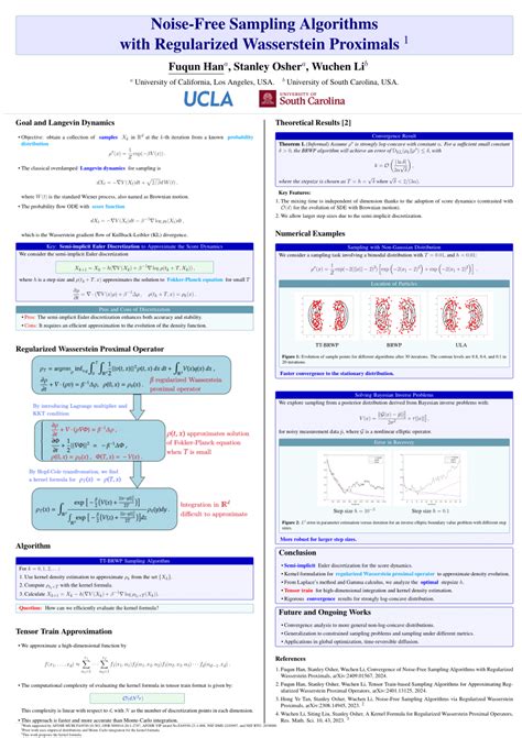 pdf convergence of noise free sampling algorithms with regularized