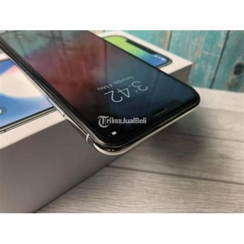 Hp Iphone X Bekas Warna Silver Mulus Gb Normal Lengkap Original Murah Di Malang Tribun Jualbeli