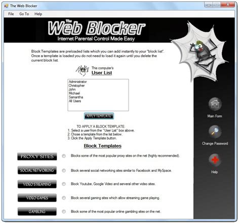 The Web Blocker Parental Control Software