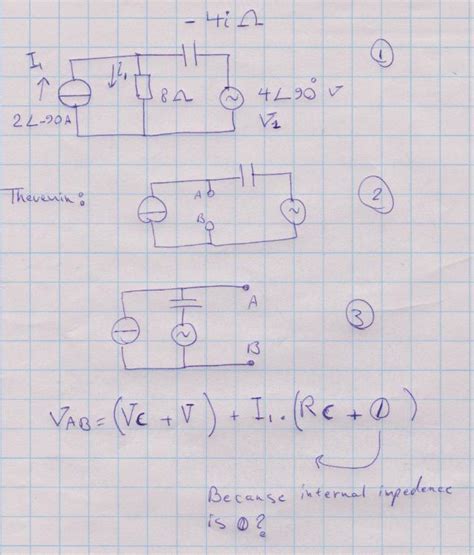 Ac Thevenin Equivalent Circuit With Current And Voltage Source