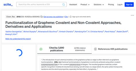 Functionalization Of Graphene Covalent And Non Covalent Approaches Derivatives And