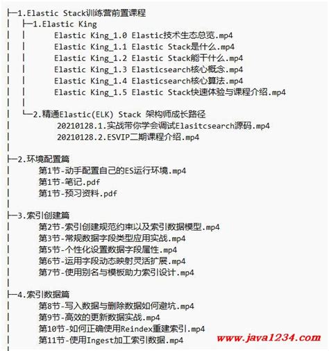 Elasticstack高级开发与架构实战 视频教程 下载java知识分享网 免费java资源下载