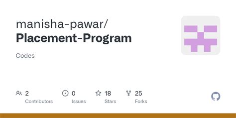 Github Manisha Pawarplacement Program Codes