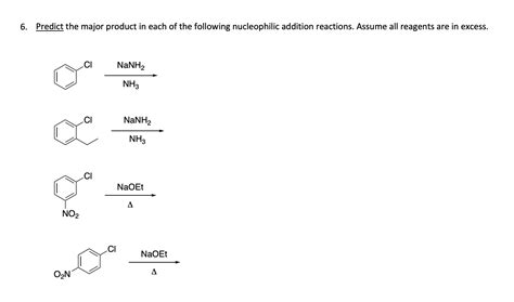 Solved Predict The Major Product In Each Of The Following