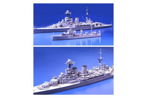Tamiya 31806 British Battle Cruiser Hood And E Class Destroyer Battle Of