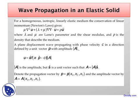 wave propagation seismology lecture slides docsity