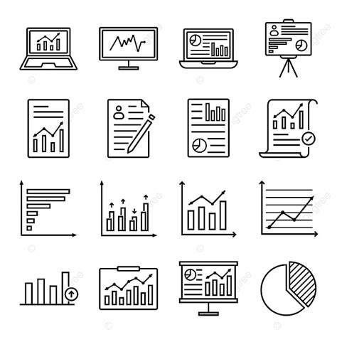 분석 데이터 벡터 라인 아이콘 그래프 아이콘 비즈니스 분석 큰 데이터 분석 등의 집합 아이콘 데이터 라인 Png 일러스트 및 벡터 에 대한 무료 다운로드 Pngtree