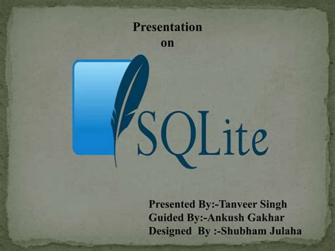 Sql Lite Presentation Pptx Operating Systems Computer Software And Applications
