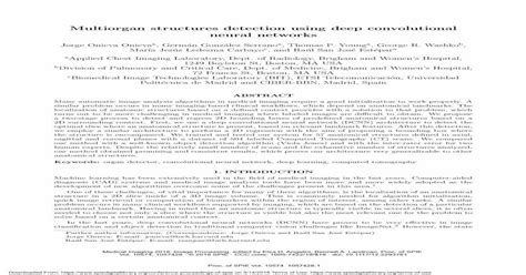 Multiorgan Structures Detection Using Deep Convolutional