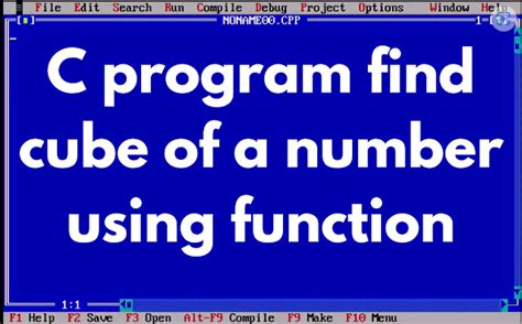 C Program Find Cube Of A Number Using Function Computer For SEE And NEB