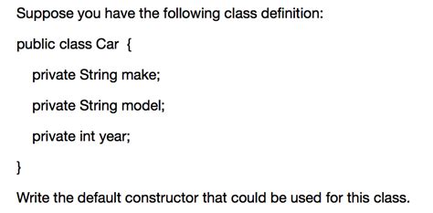 Solved Suppose You Have The Following Class Definition Chegg