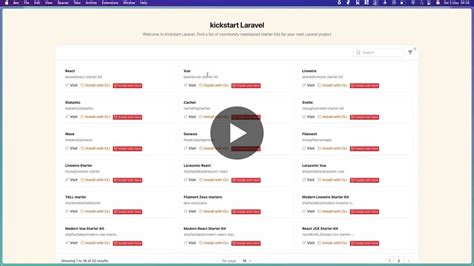 New Feature On Kickstartlaravel Spin Up A New Laravel Project With A Starter Kit Percy Mamedy