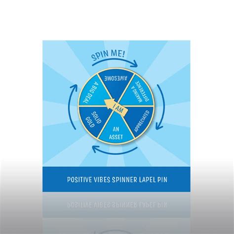 Positive Vibes Spinner Lapel Pin Baudville